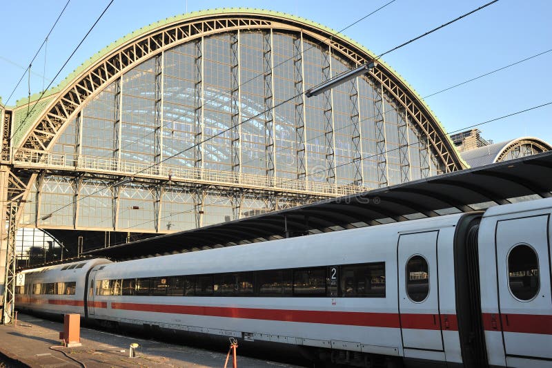 ICE Speed Train on Train Platform Stock Photo - Image of destination ...