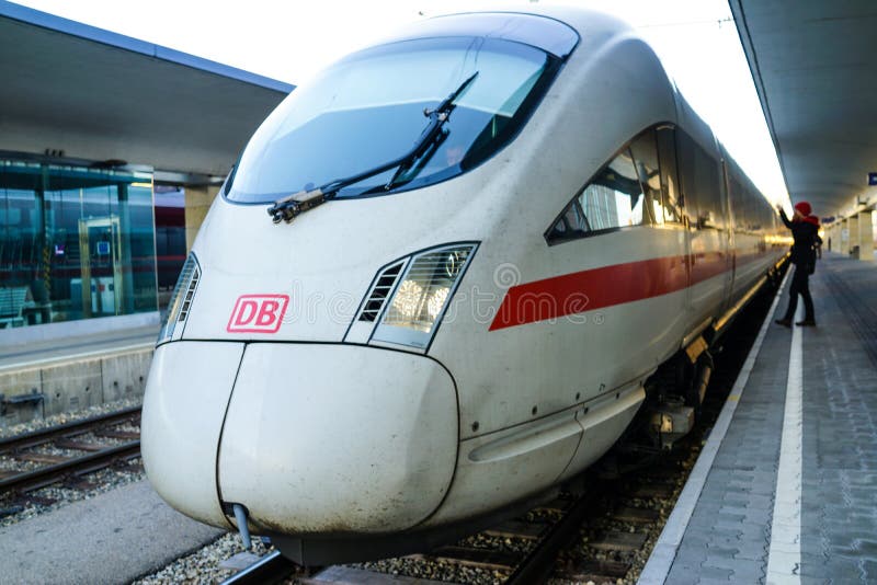 ICE Train and Railway Station Editorial Photo - Image of platform, view ...