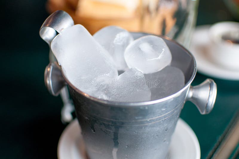 Ice tray stock image. Image of back, water, bucket, restaurant - 74811373