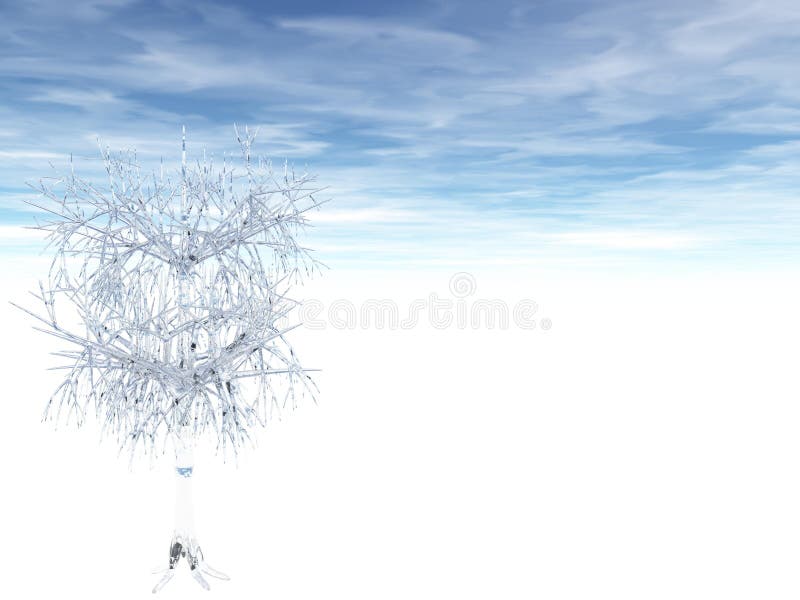 Ice Tree 3D Illustration stock illustration. Illustration of trees ...