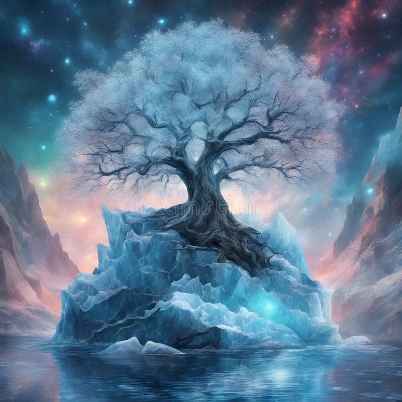 Ice Tree stock illustration. Illustration of reflection - 288438961