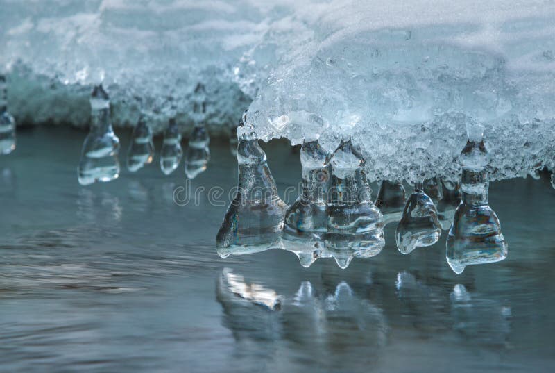 Ice under water stock image. Image of winter, macro, stream - 83078099