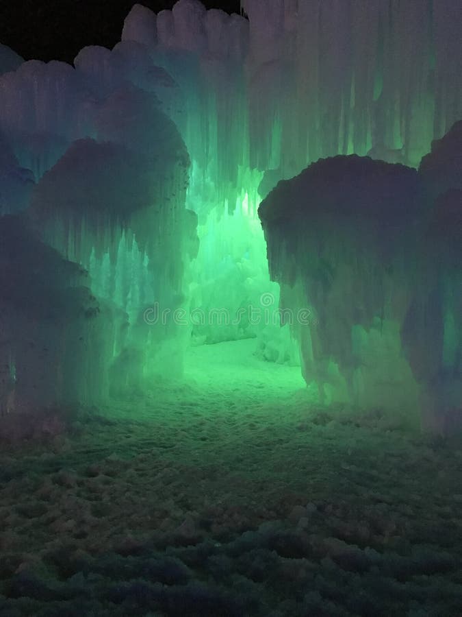 Ice wall stock image. Image of light, wall, phenomenon - 95518607