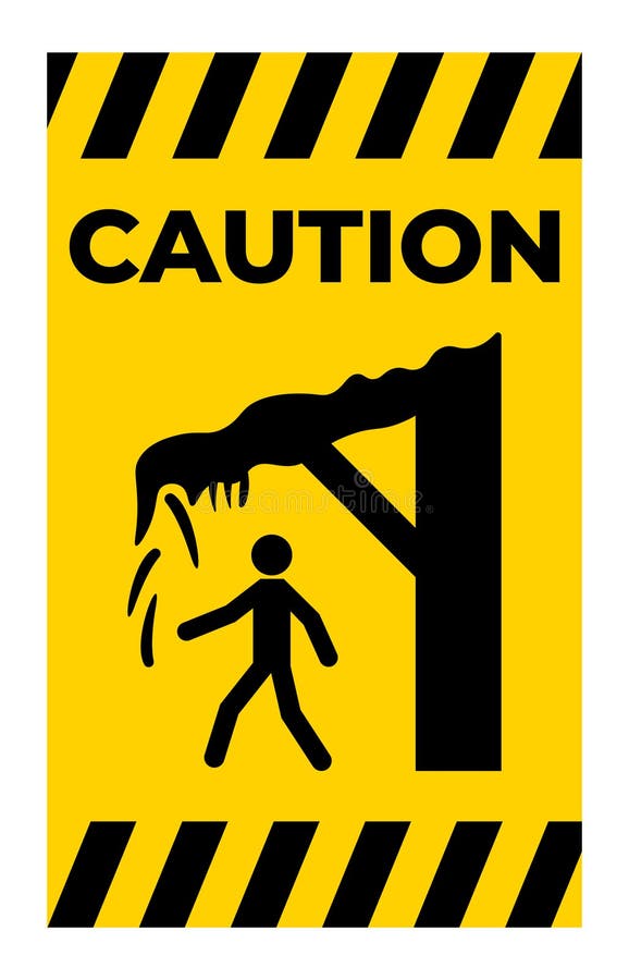 Ice Warning Sign Watch Out for Falling Ice and Snow Symbol Stock Vector ...