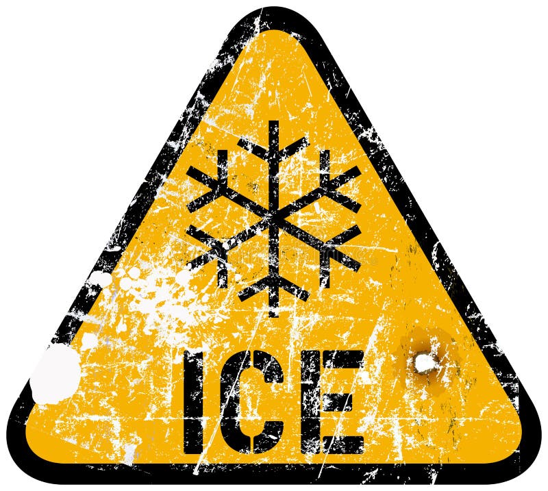 Ice warning stock vector. Illustration of transport, traffic - 34858142