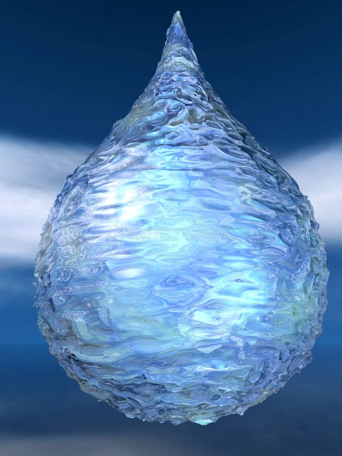 Ice Water Drop Winter Blue Ligt Christmas Burble Stock Illustration ...