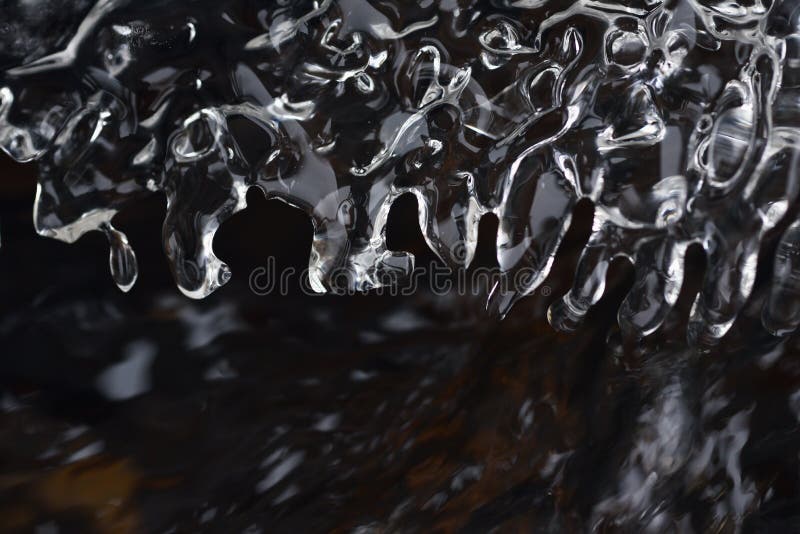 Ice and water flow stock photo. Image of freeze, frozen - 139187578