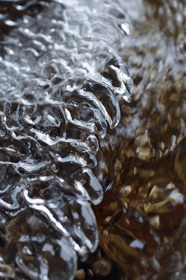 Ice and water flow stock photo. Image of crystal, closeup - 68312352