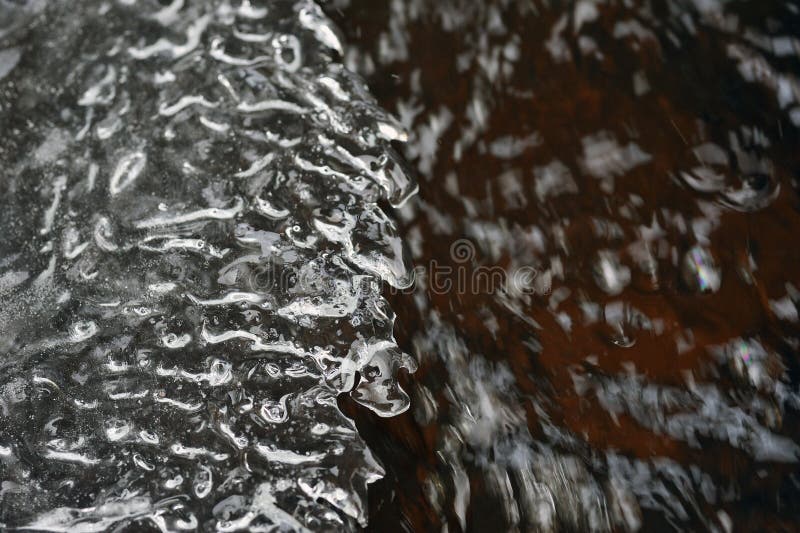 Ice and water flow stock photo. Image of icicle, flow - 68312642