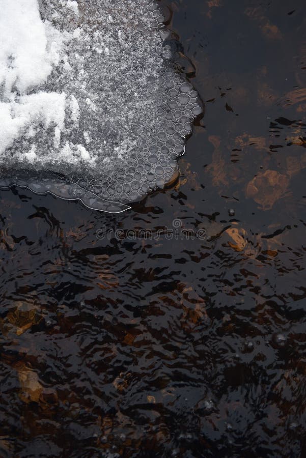 Ice and water flow stock image. Image of melting, clear - 139115247
