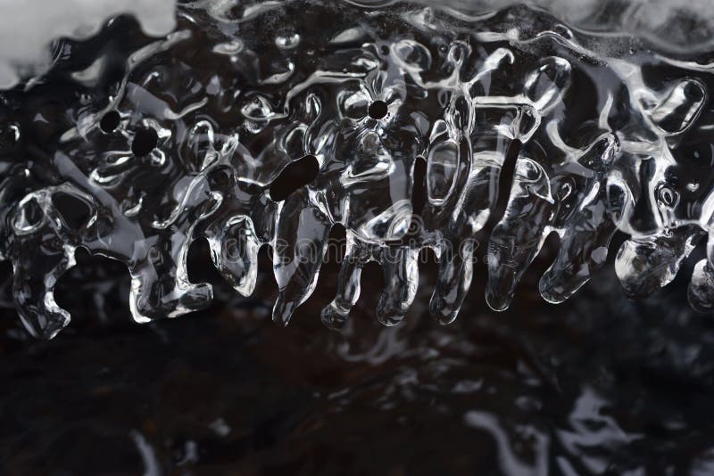 Ice and water flow stock image. Image of melting, background - 139187795