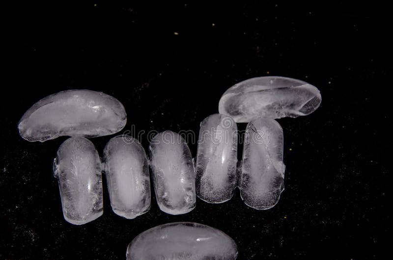Two Very Cold Round Ice Ball`s Ready for the Drink Stock Photo - Image ...