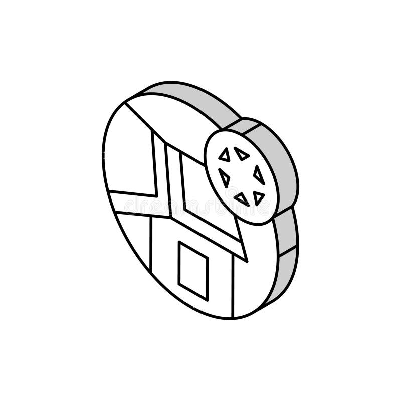 Ice and Water Shield Isometric Icon Vector Illustration Stock ...