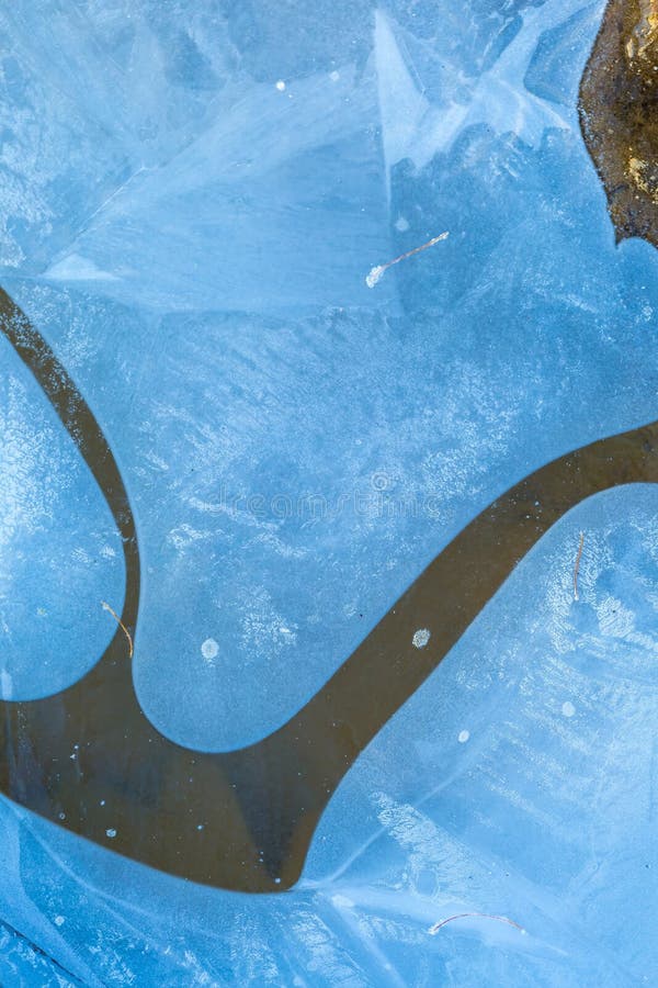 Ice on water texture. stock image. Image of puddle, green - 83202091