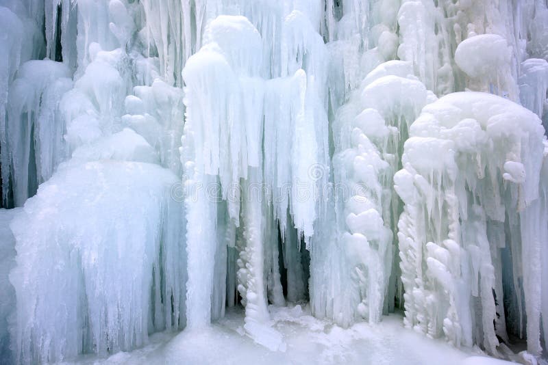 Ice waterfall stock photo. Image of scene, winter, snowy - 173388830