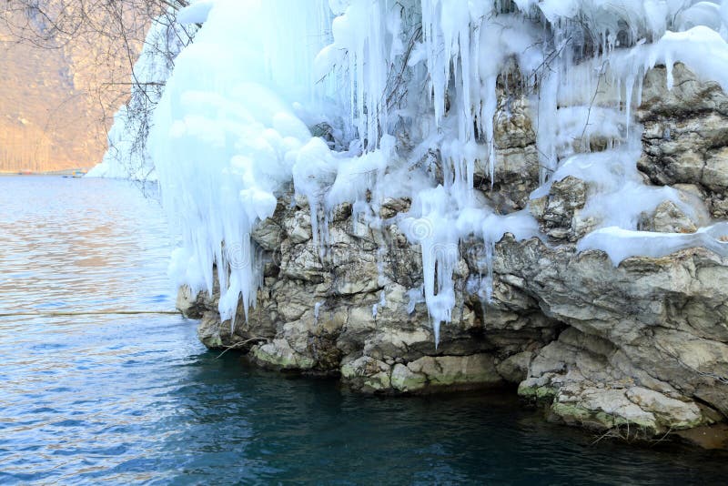 Ice waterfall stock photo. Image of exposure, natural - 173396910