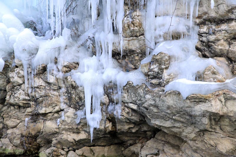 Ice waterfall stock photo. Image of beautiful, seasonal - 173396964
