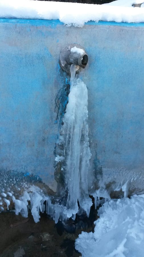 Ice Waterfall stock photo. Image of cold, melting, pool - 90038994