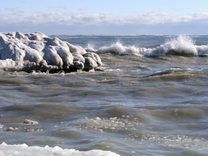 Ice Waves 13 stock image. Image of yellow, illumination - 170583