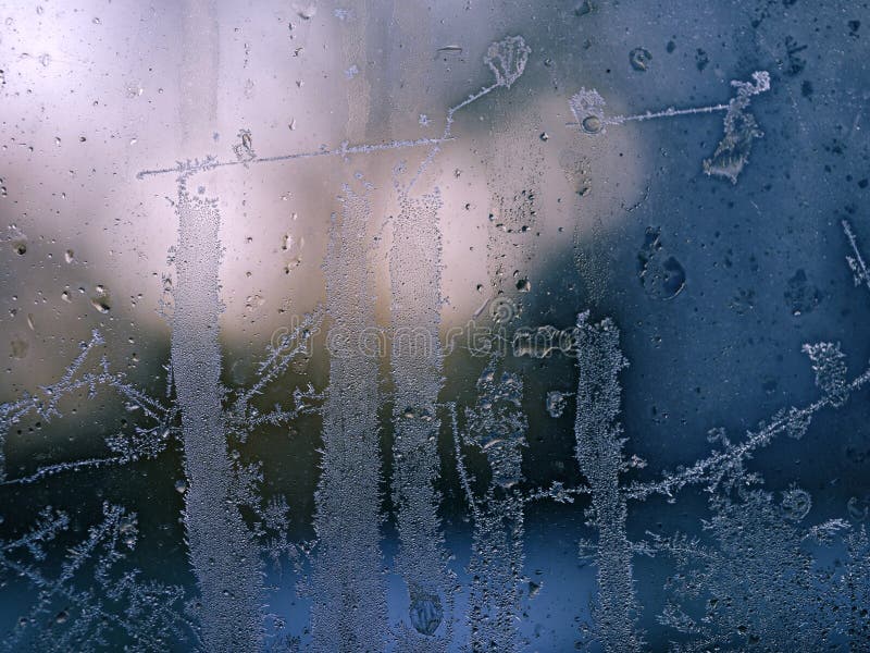 Ice window in the cold stock image. Image of cool, frosty - 258998105