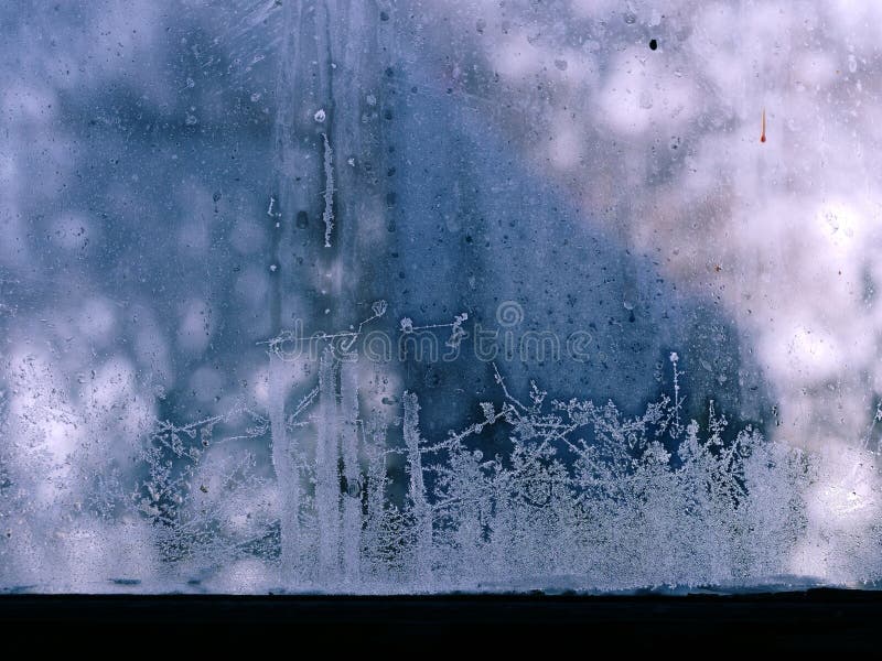 Ice window in the cold stock image. Image of cool, frosty - 258998105