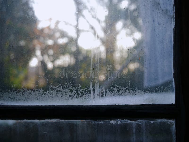 Ice window in the cold stock image. Image of cool, frosty - 258998105