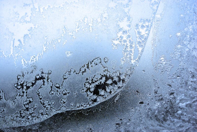 Ice on the Window Glass, Natural Background Texture Close-up Stock ...