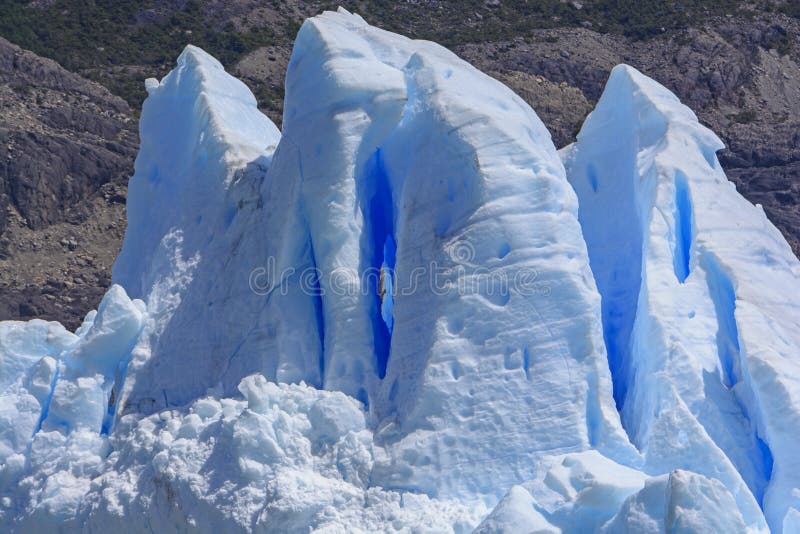 Ice Window in an Icewall of a Glacier Stock Photo - Image of patagonian ...