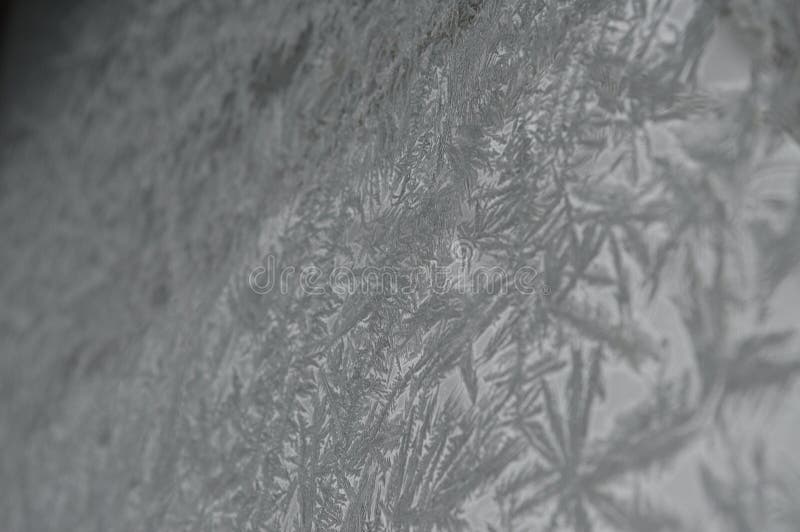 Ice on a Window in Michigan during the Winter Stock Image - Image of ...