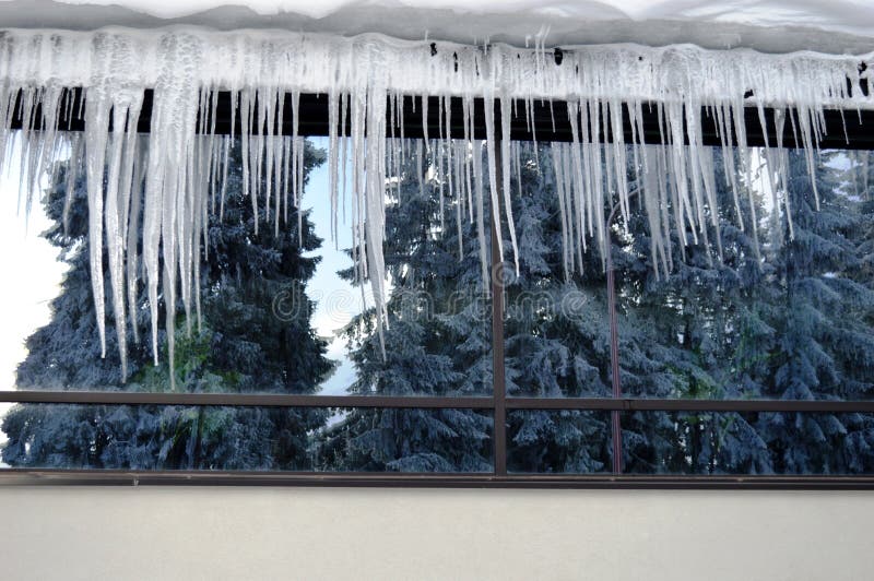 Ice on the windows stock image. Image of nature, landscape - 173043795