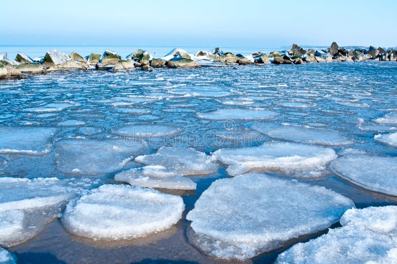 Ice winter sea stock photo. Image of stones, frozen, freezing - 12573934
