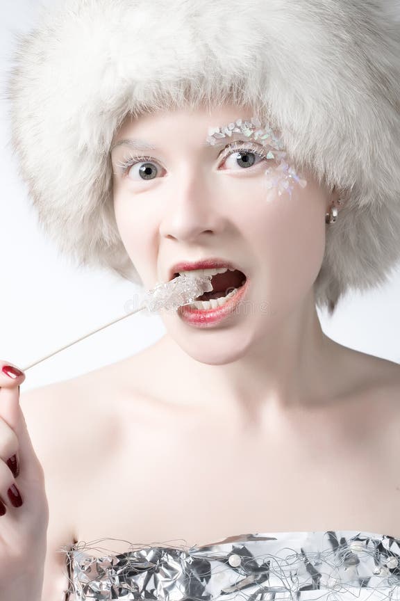 Ice woman stock photo. Image of attractive, closeup, food - 2634862