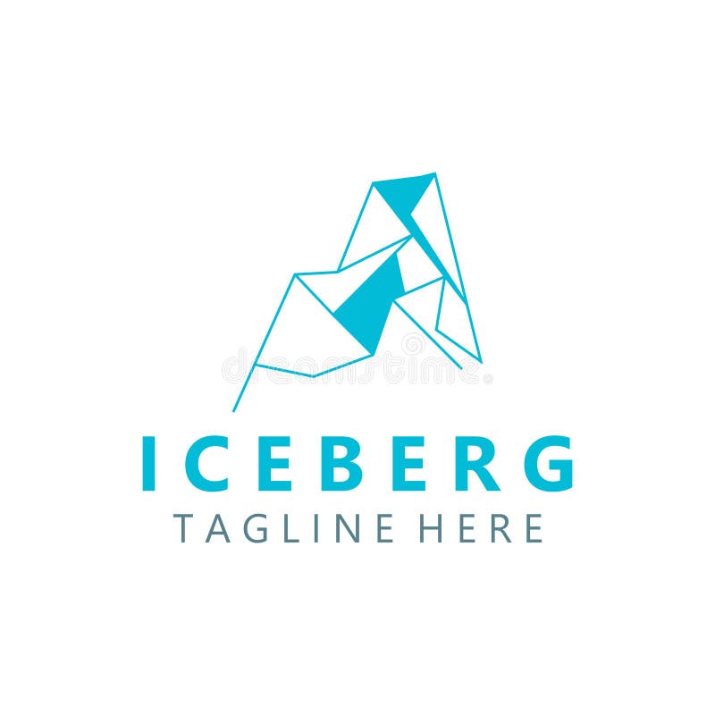 Iceberg Abstract Line Art Logo Design, Simple Vector Symbol Icon Stock ...