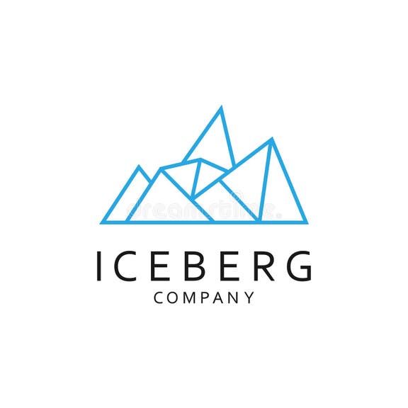 Iceberg Abstract Logo Template Stock Vector - Illustration of blue ...