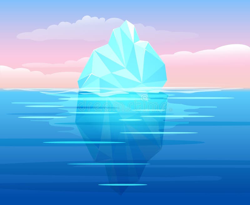 Iceberg Arctic Pole Landscape Stock Vector - Illustration of ocean ...