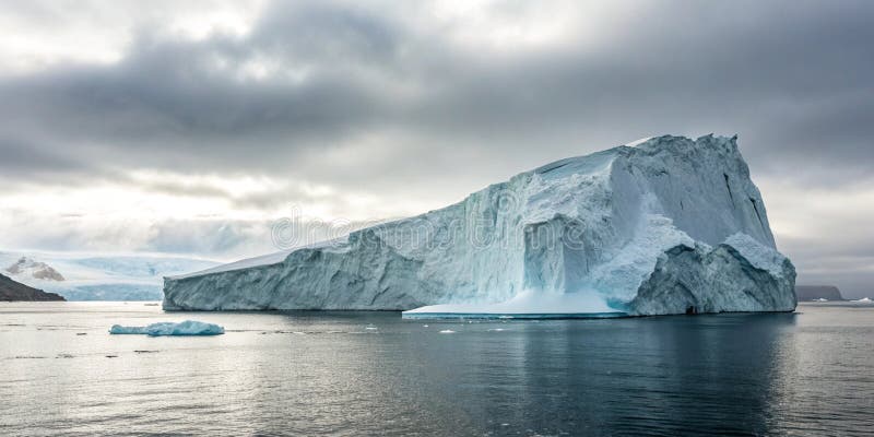 Iceberg in the arctic sea stock illustration. Illustration of natural ...