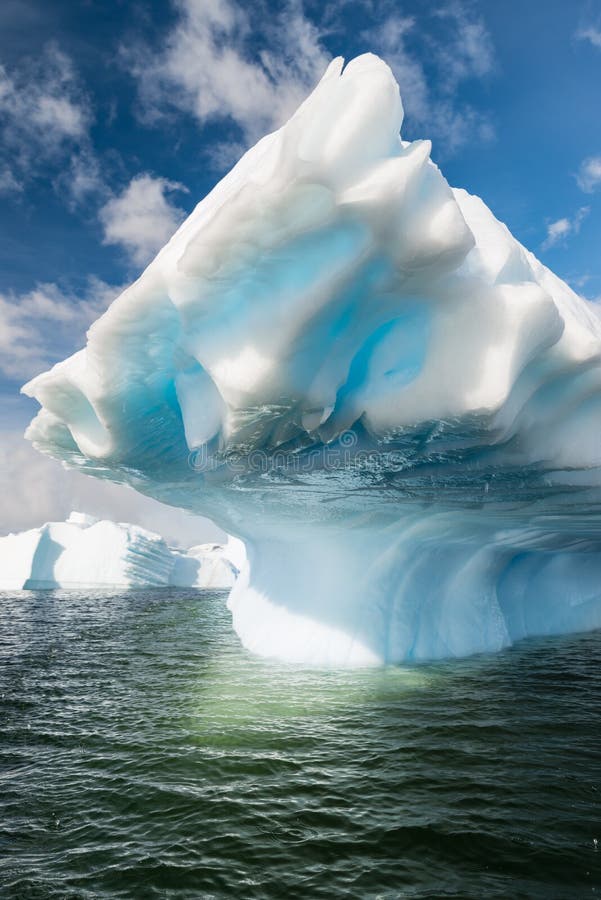 Beautiful Iceberg in Antarctica Stock Photo - Image of illuminated ...