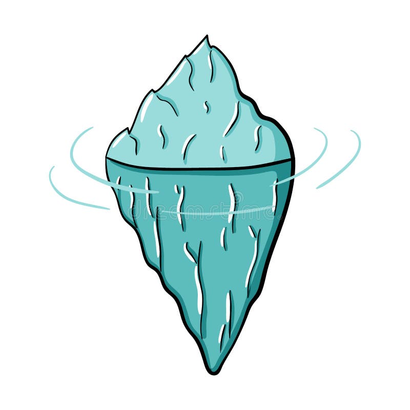 Iceberg Doodle Vector Cold Arctic Hand Drawn Winter Illustration Stock ...