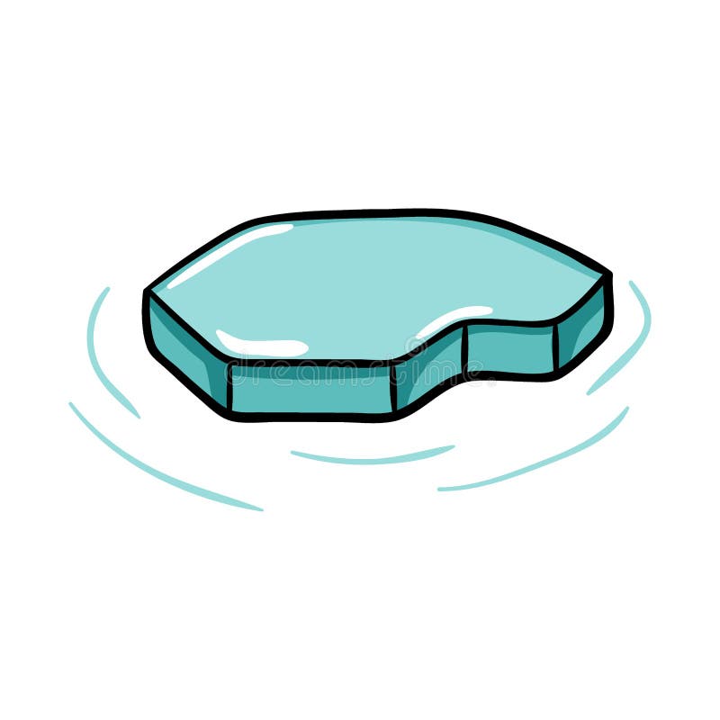 Iceberg Doodle Vector Cold Arctic Hand Drawn Winter Illustration Stock ...