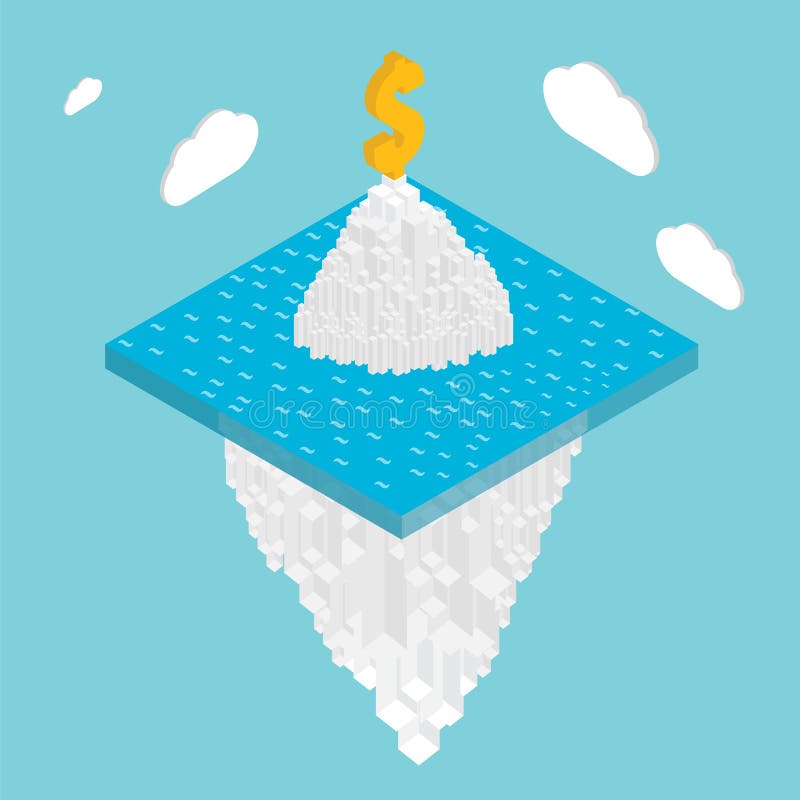 Iceberg Financial Concept. Hidden Potential Concept Stock Vector ...