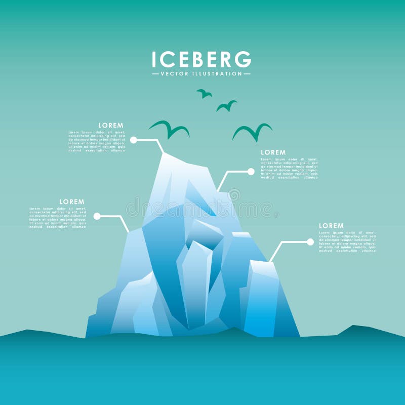 Iceberg glacier design stock illustration. Illustration of beautiful ...