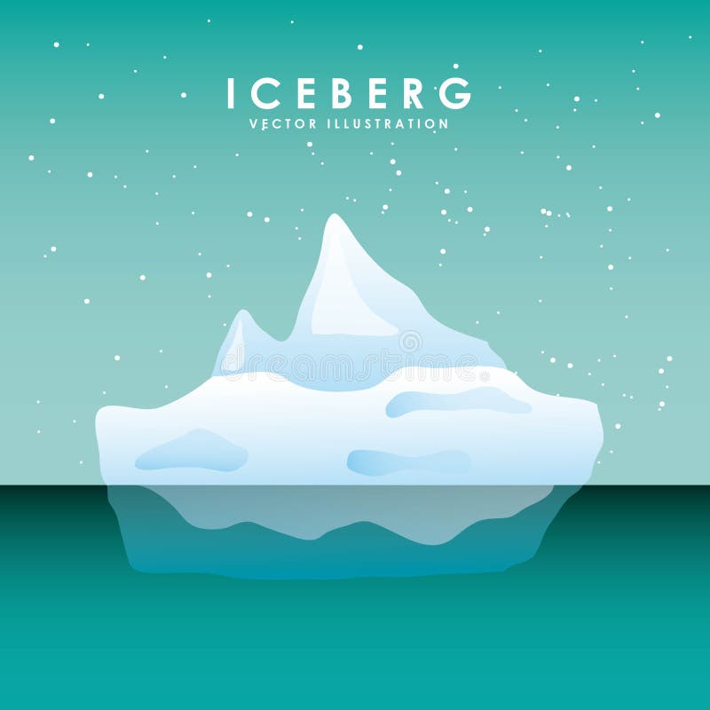 Iceberg glacier design stock illustration. Illustration of climate ...
