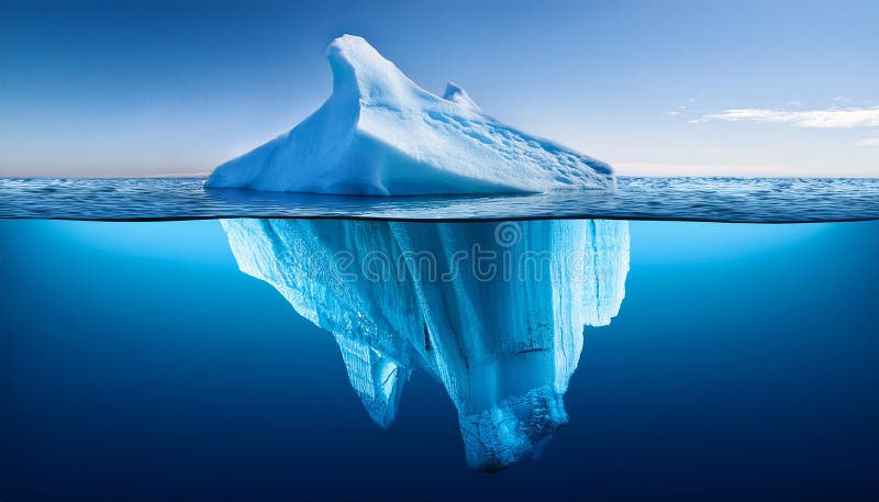 Iceberg - Hidden Danger and Global Warming Concept Stock Illustration ... Iceberg - Hidden Danger and Global Warming Concept Stock Illustration ...