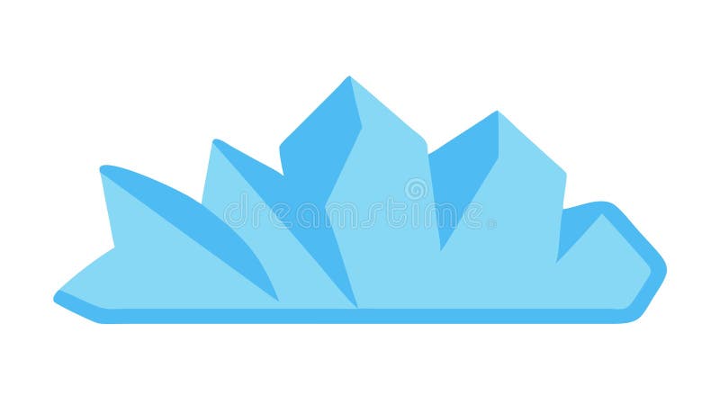 Iceberg or Ice Formation Icon, Winter Cold Vector Graphic, Vector ...