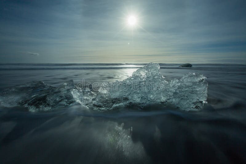 Iceberg Iceland stock photo. Image of mountain, blue - 90297666