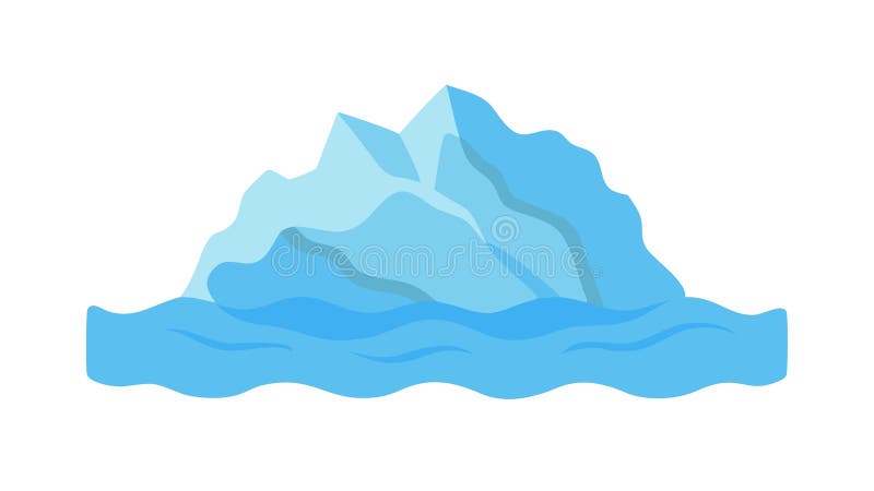 Iceberg Icon, Climate Change and Hidden Dangers, Vector Design ...