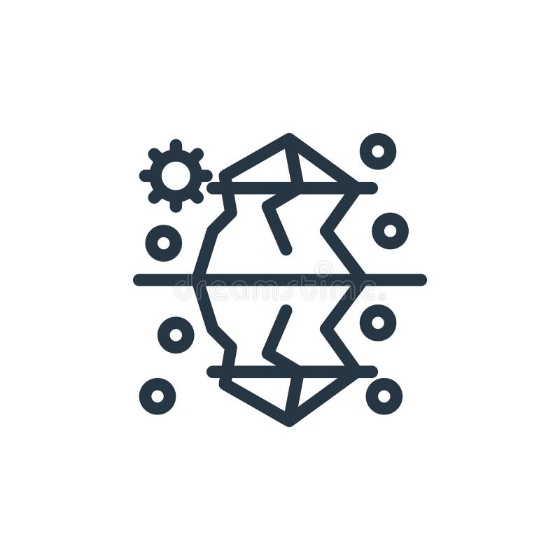 Iceberg Icon Vector from Weather Concept. Thin Line Illustration of ...