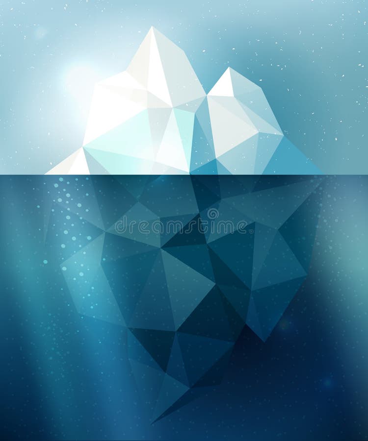 Iceberg illustration stock vector. Illustration of mountain - 45678080