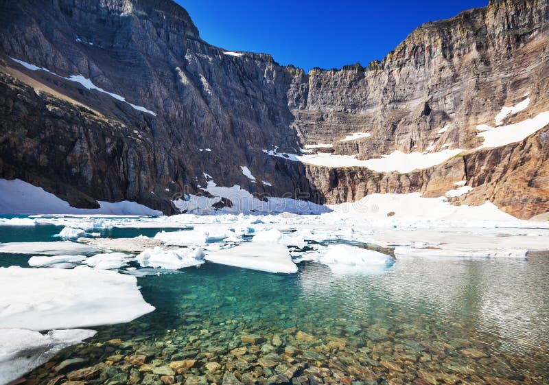 Iceberg lake stock photo. Image of lake, panorama, glacier - 190856192