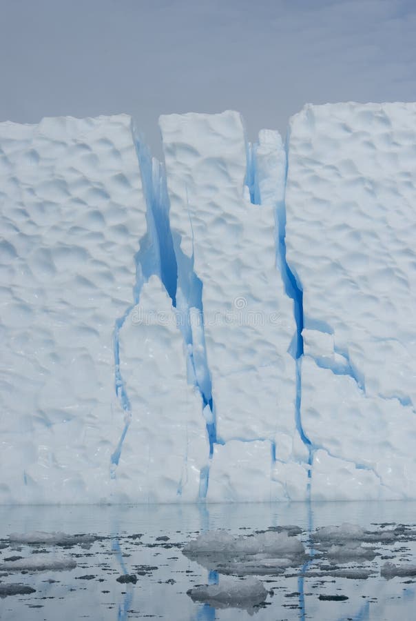 Iceberg with large cracks. stock image. Image of glacial - 22832739